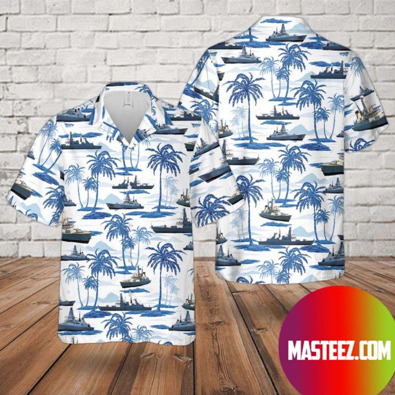 Royal Navy Daring Class Type 45 Destroyer Hawaiian Shirt - Masteez