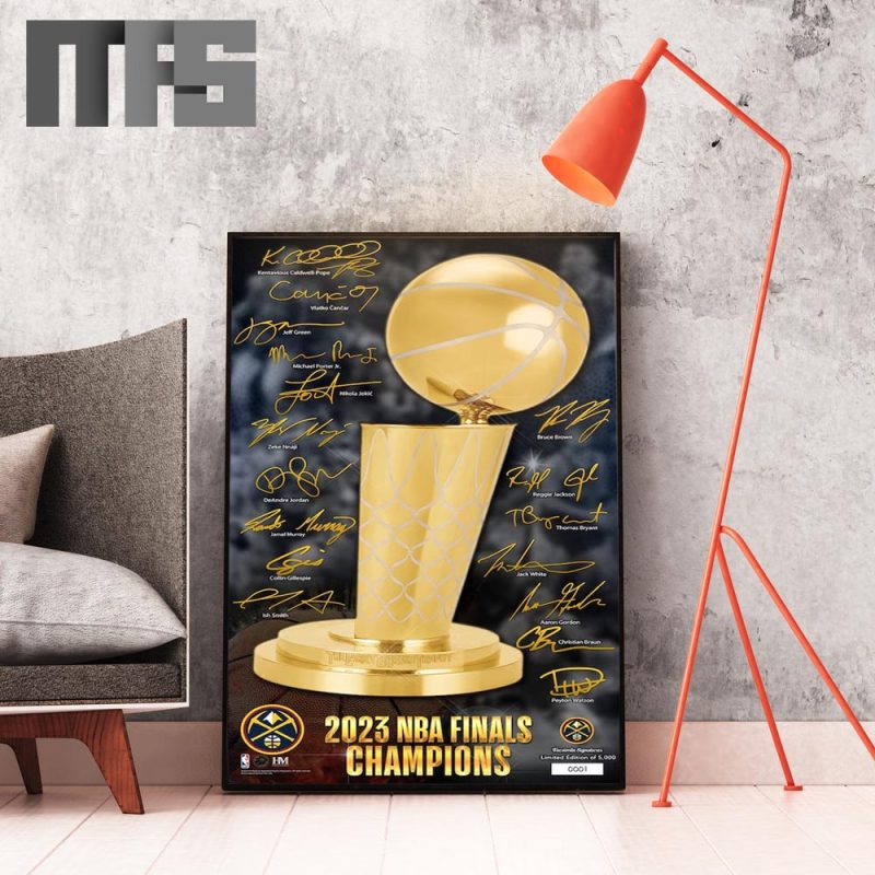 2023 NBA Finals Champions All Signature Player Poster Canvas - Masteez