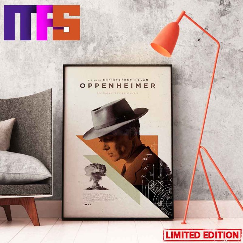 A Film By Chrisopher Nolan The World Forever Changes Oppenheimer 2023 Home Decor Poster-Canvas ...