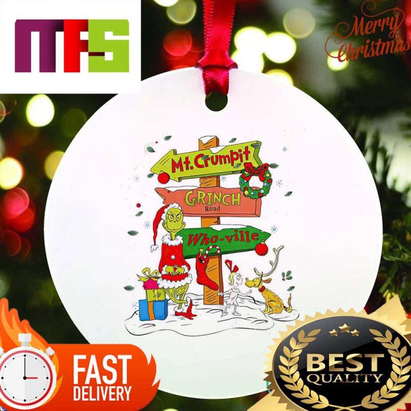 Mt Crumpit Grinch Road Whoville Custom Christmas Ornaments 2023 - Masteez