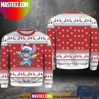 Lilo And Stitch Disney Merry Stitchmas Ugly Christmas Sweater - Masteez