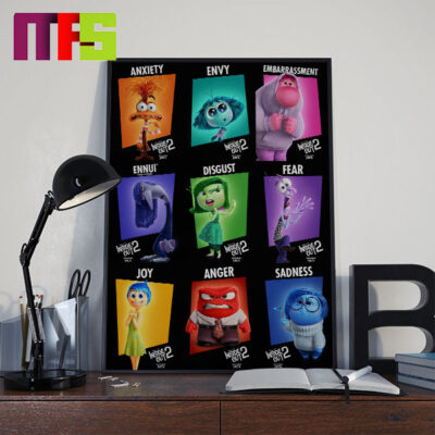 All Characters In Inside Out 2 June 14th 2024 Home Decor Poster Canvas ...