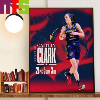 Indiana Fever Caitlin Clark 2024 WNBA Preseason Debut Wall Decor Poster ...