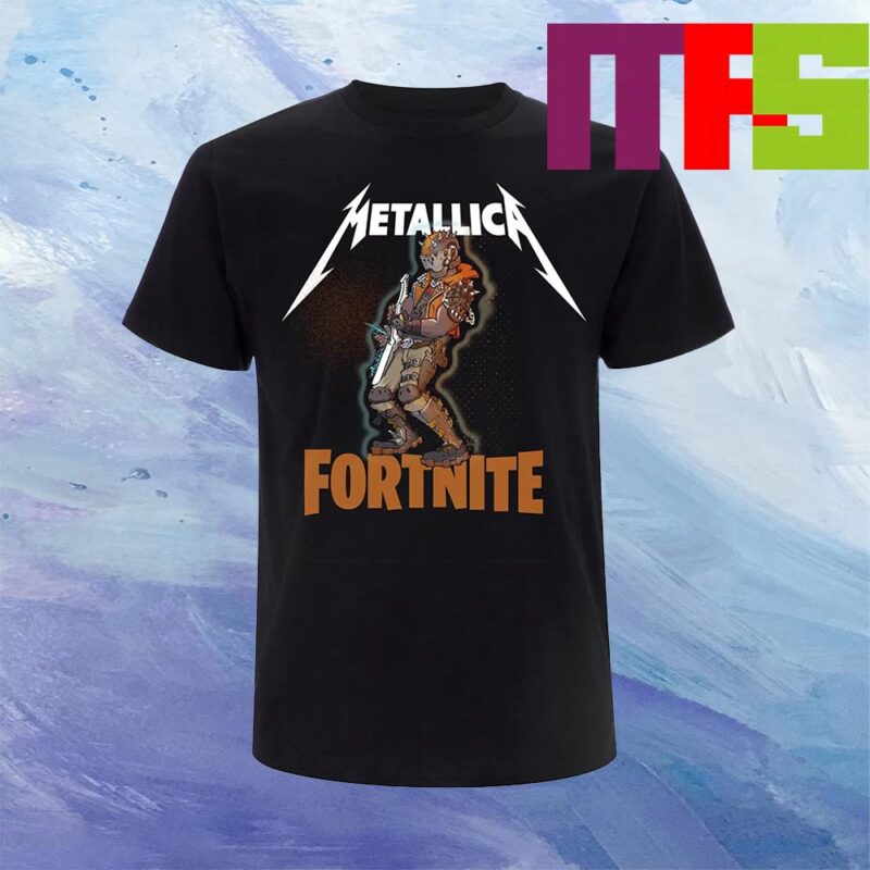 Metallica Fornite Fire Merch Collaboration 2024 Essential T-Shirt - Masteez