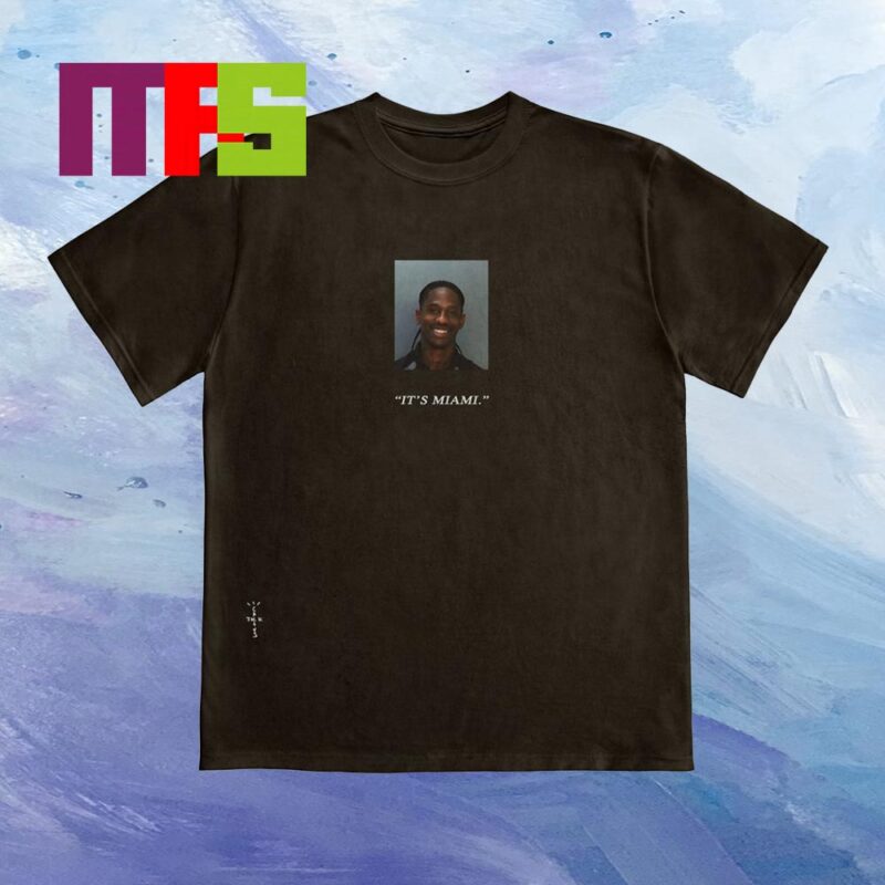 Official Travis Scott It Miami Free The Rage His Mugshot Essential T ...