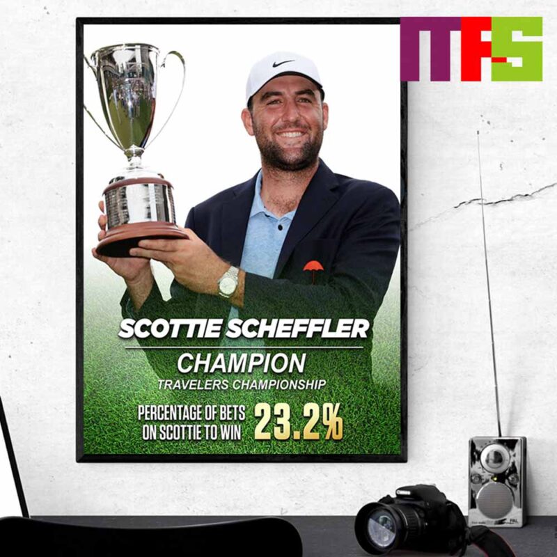 Scottie Scheffler Champions The Travelers Championship 2024 Home Decor ...