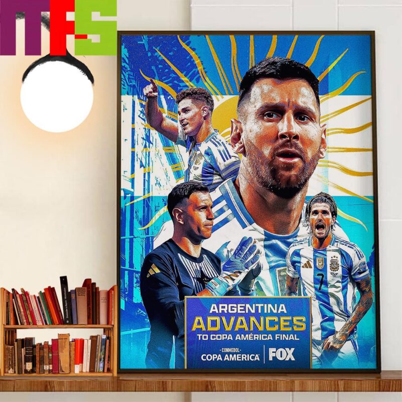 Argentina Advances To The 2024 Copa America Final Wall Decor Poster ...