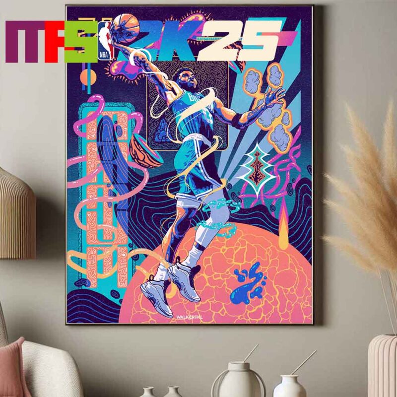 Boston Celtics Jayson Tatum Is NBA 2K25 On Cover Stars Home Decor ...
