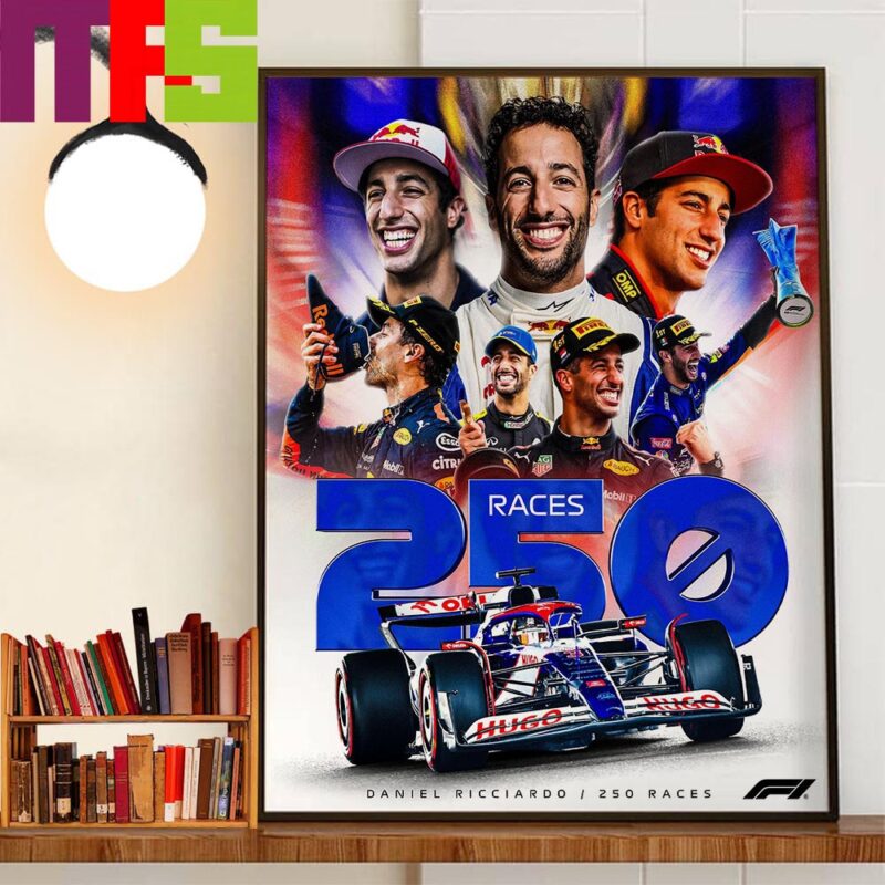 Congratulations To Honey Badger Daniel Ricciardo 250th F1 Race Wall ...
