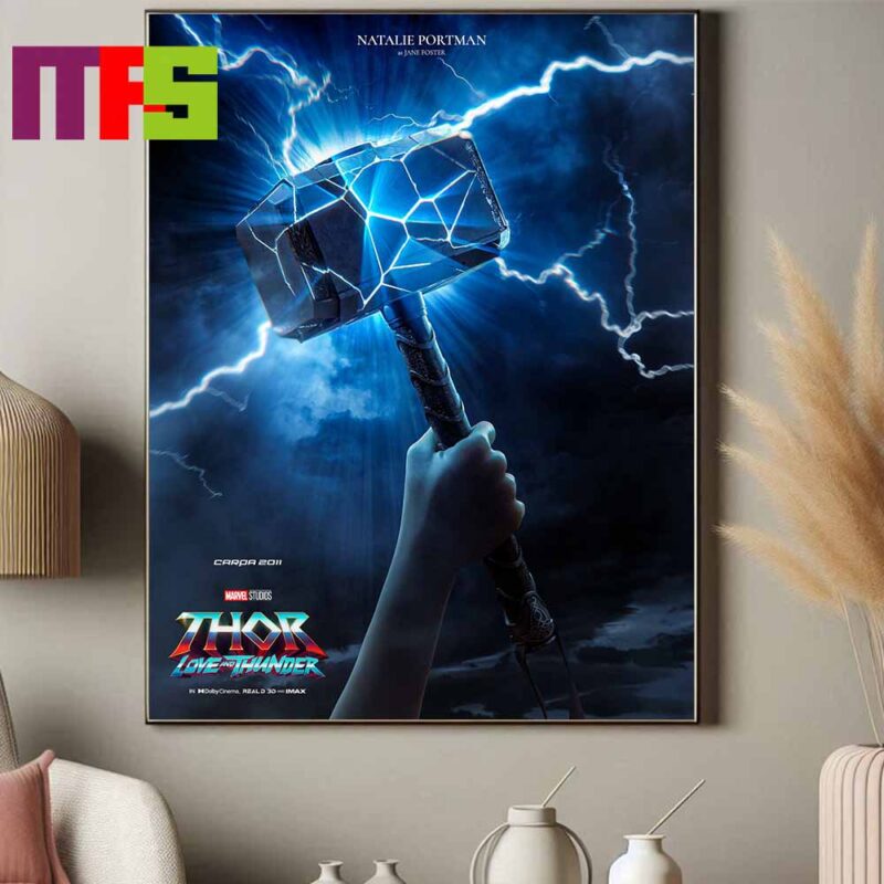 New Poster Thor Love And Thunder Marvel Studios Thor Hammer Mjolnir ...