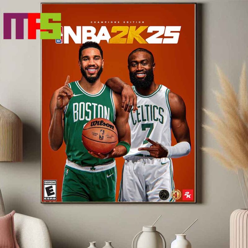 Official Jayson Tatum And Jaylen Brown On NBA 2K25 Cover Champions ...