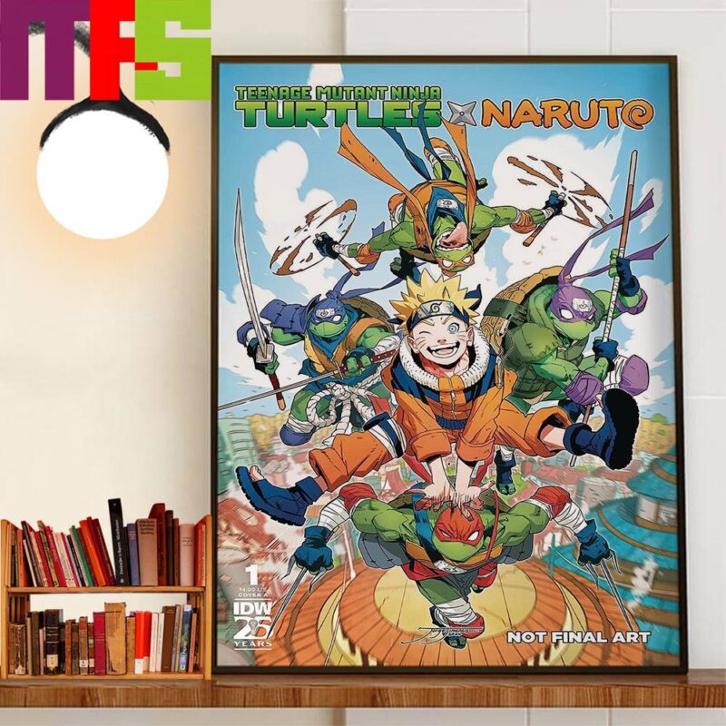 Teenage Mutant Ninja Turtles X Naruto Cover Art By Jorge Jimenez Decor ...