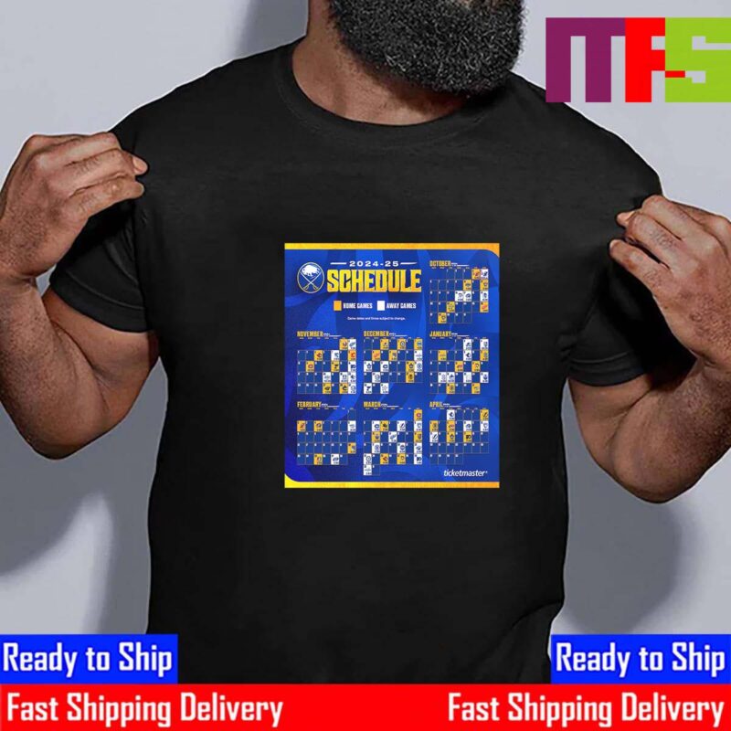 The 2024-25 Buffalo Sabres Schedule Is Released Vintage T-Shirt - Masteez