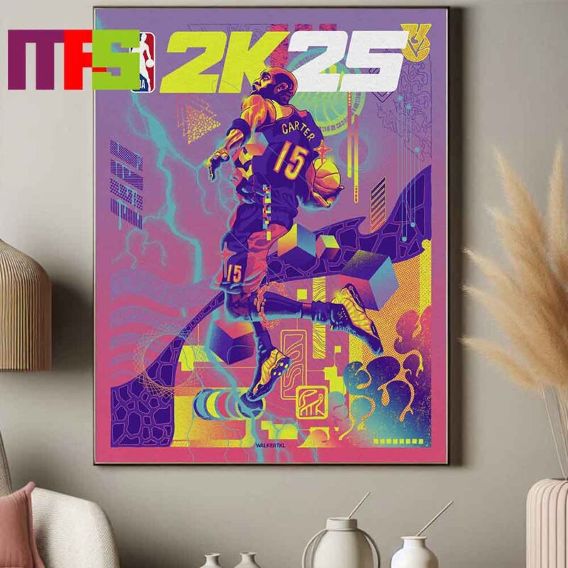 Vince Carter On NBA 2K25 Cover Hall Of Fame Edition Home Decor Poster ...