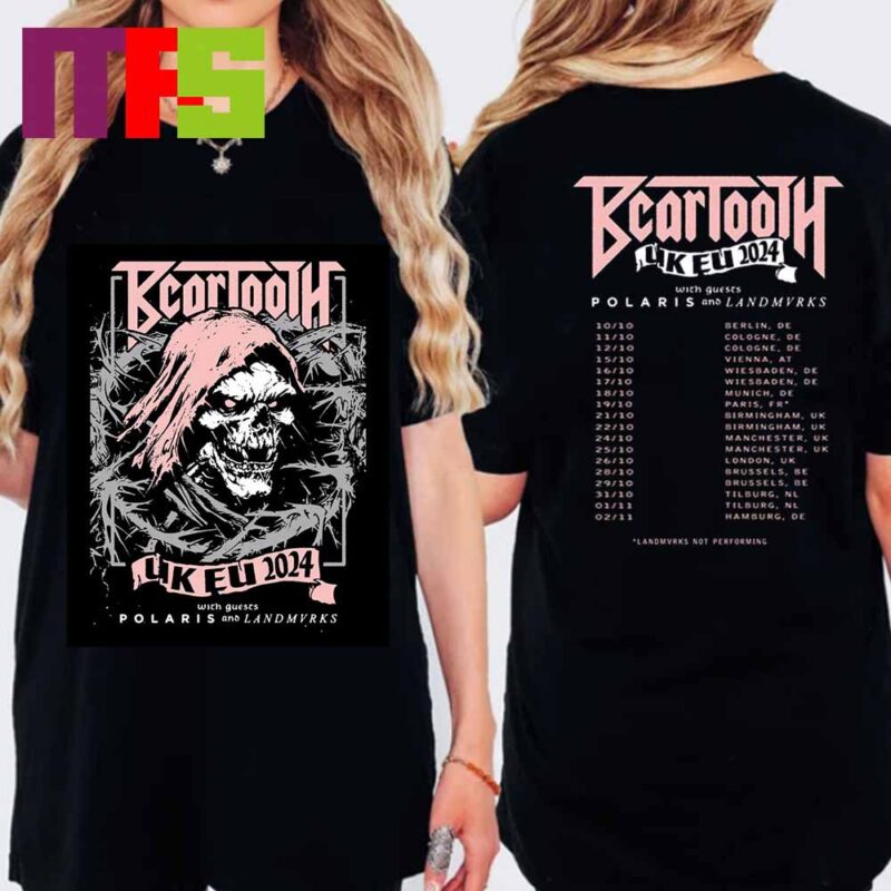 Beartooth EU UK Tour 2024 With Polaris And Landmvrks Two Sided Classic ...