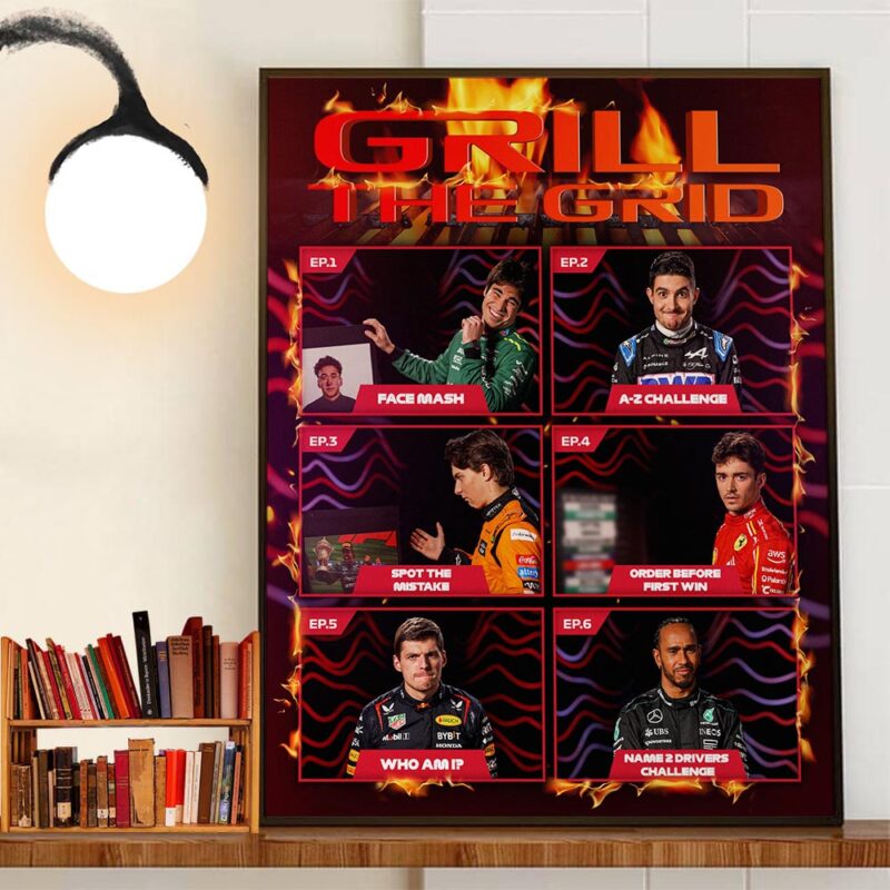Formula 1 Grill The Grid Summer Break Edition Wall Decor Poster Canvas ...