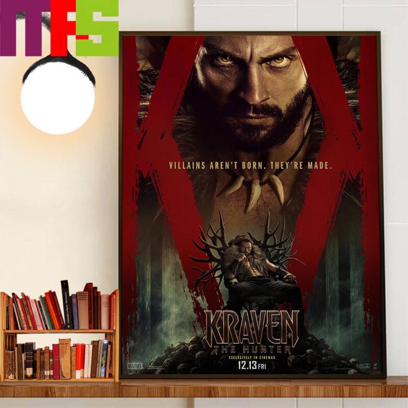Official Poster Kraven The Hunter Villains Aren't Born They're Made In ...