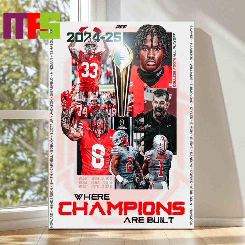 Ohio State Buckeyes Football 2024 CFP National Champions College ...